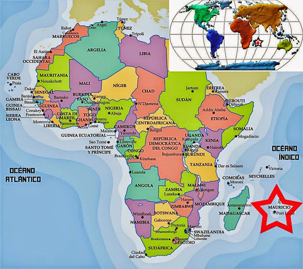 Isla Mauricio Mapa ~ Online Map