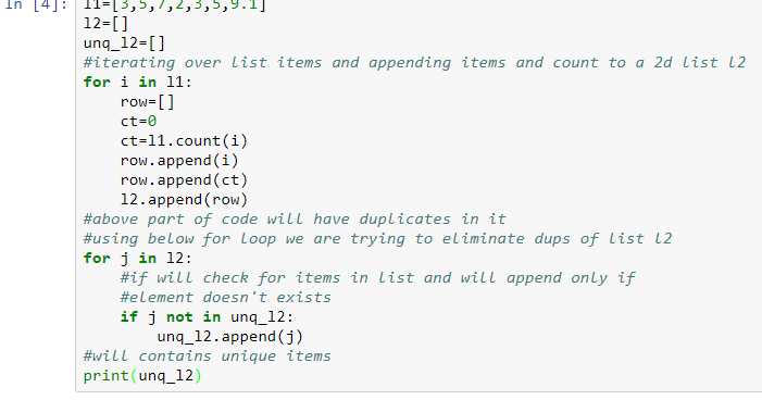 count element occurrence in a list