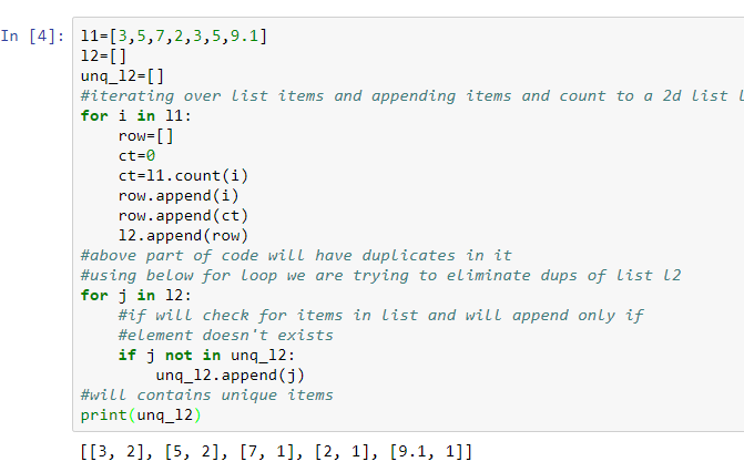 Count Element Occurrence In A List 