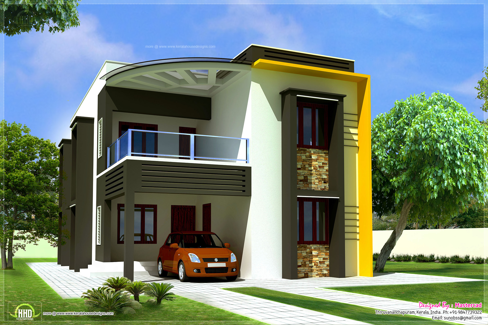 1900 Sq feet Modern Contemporary Villa Kerala Home Design And Floor