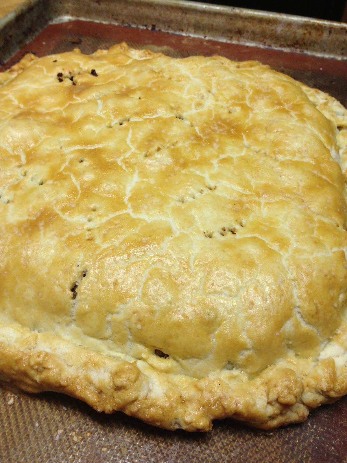 Tracy Cooks in Austin: Meat pie This is my free form meat pie for lunch ...
