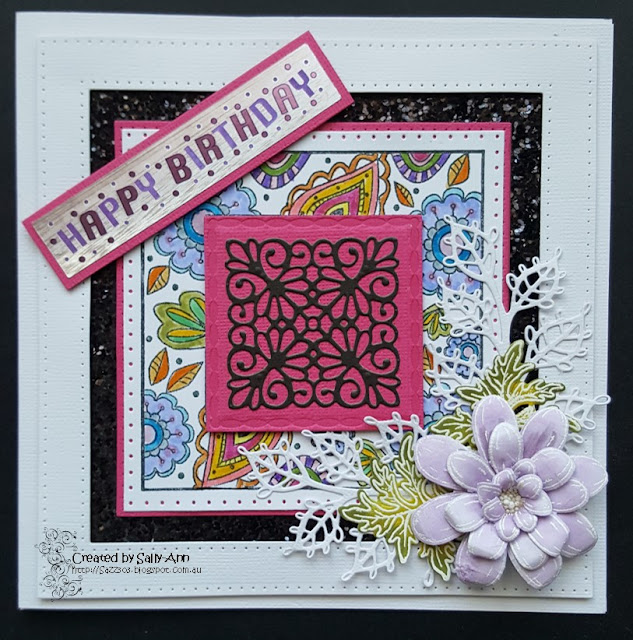 My Crafty Corner: A bright Square Happy Birthday Card