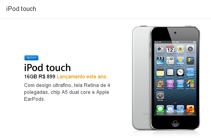 Apple lança um "novo" iPod Touch com 16 GB! - Reduto Nerd