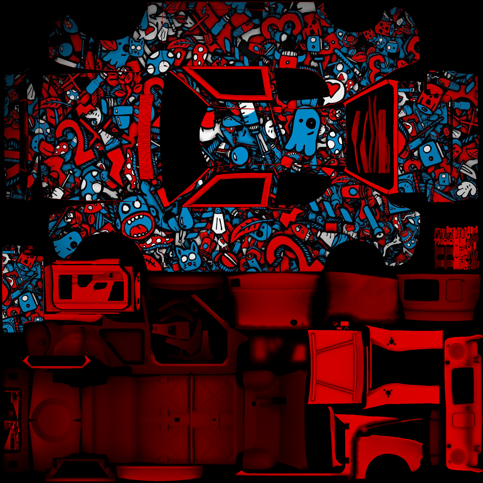 Skin Graffiti Style Art