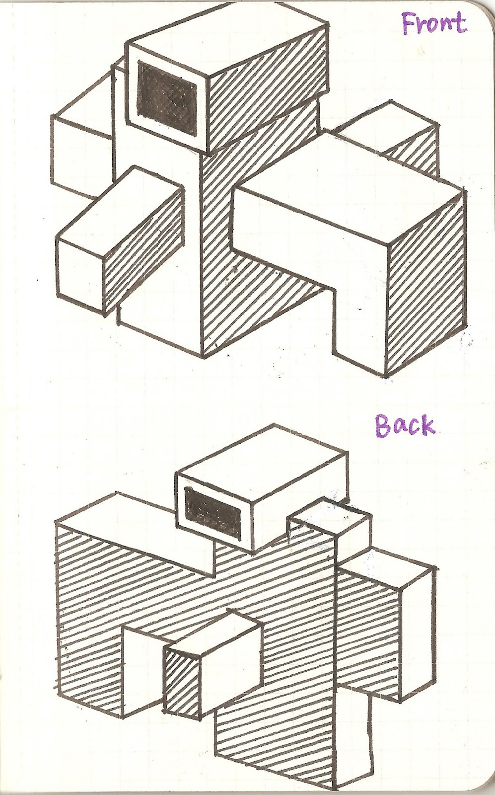 Yilin Zhong: 12 Axonometric Drawings