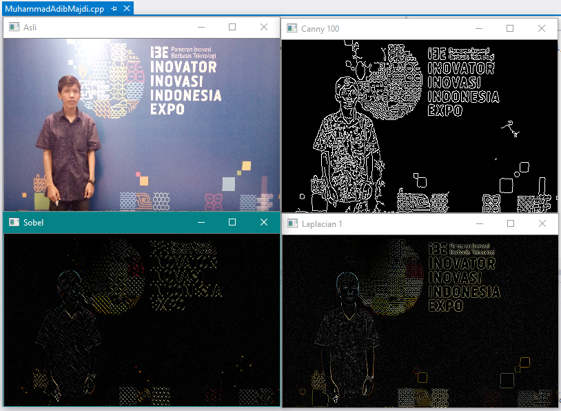Vine: Edge Detection OpenCV dengan Sobel, Canny, dan Laplacian dengan ...