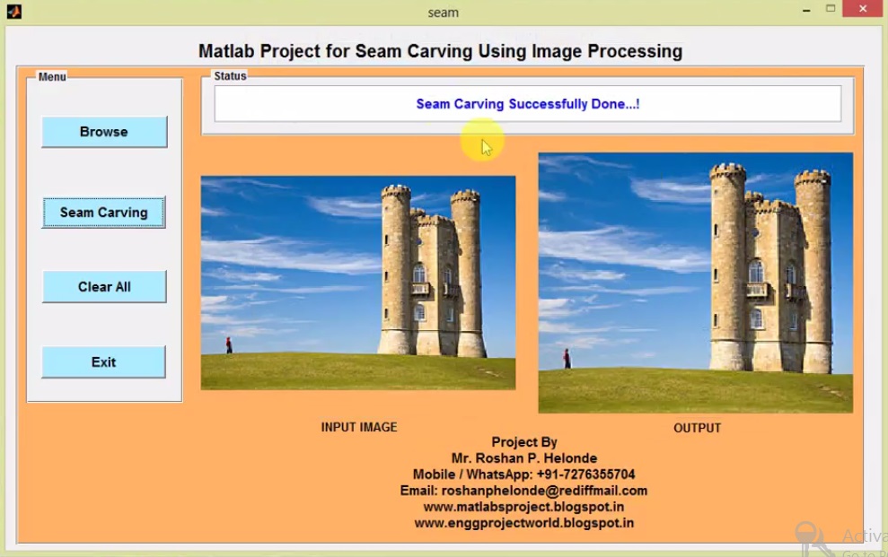 Seam Carving Using Image Processing Matlab Project with Source Code ~ ENGINEERING PROJECTS