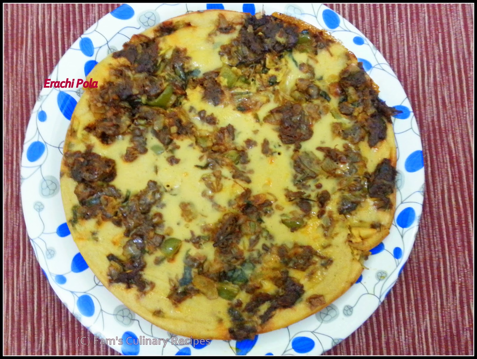 Fam's Culinary Recipes: Erachi Pola - Meat Masala Cake ( Malabar Spl)