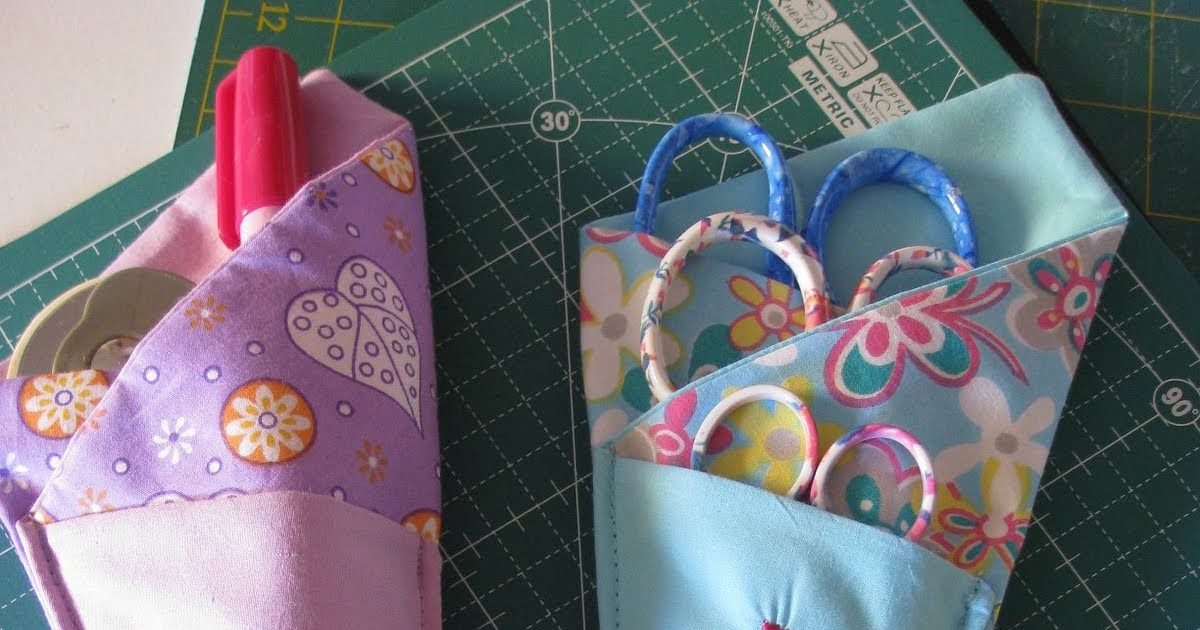 Vicki's Fabric Creations: Folded Fabric Scissor Holder Tutorial