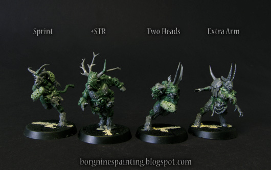 Borgnine's Miniature Painting: Blood Bowl Nurgle Team - Pestigors WIP
