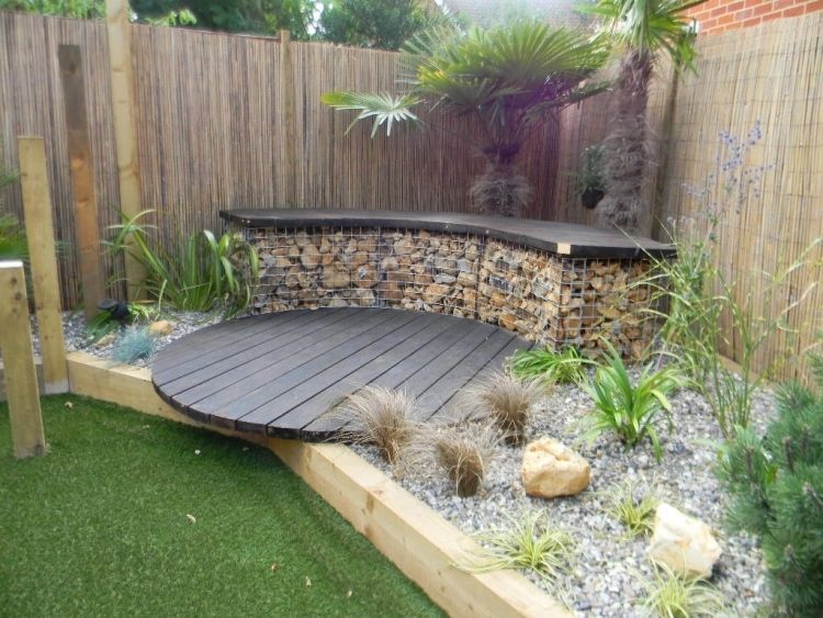 Create a massive elevated and round Gabion garden - 20 creative ideas ...
