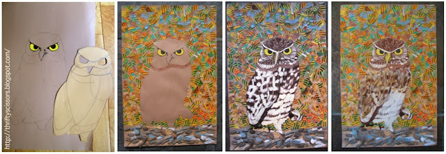 A Fall Collage Featuring An Owl | Thrifty Scissors