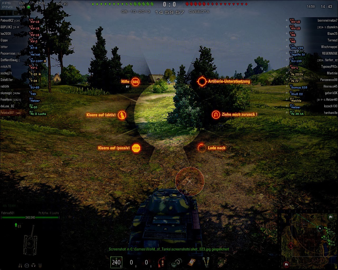 Fabrice501Mods: World of Tanks - Tactical Radial Menü Mod