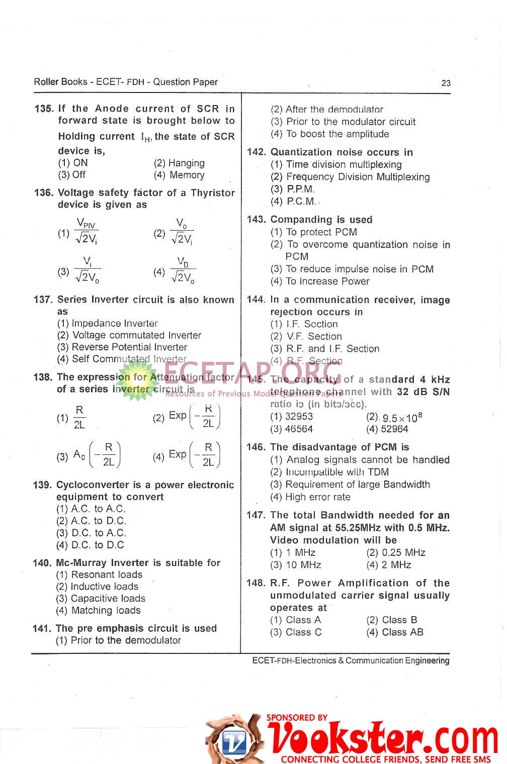 ECETAP - 2016, Previous, Model Papers, Question Papers EEE,ECE,SCE ...