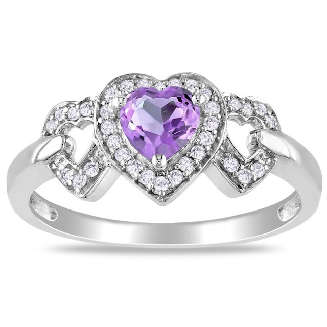 Kari LikeLikes: Purple Hearts Diamond Ring