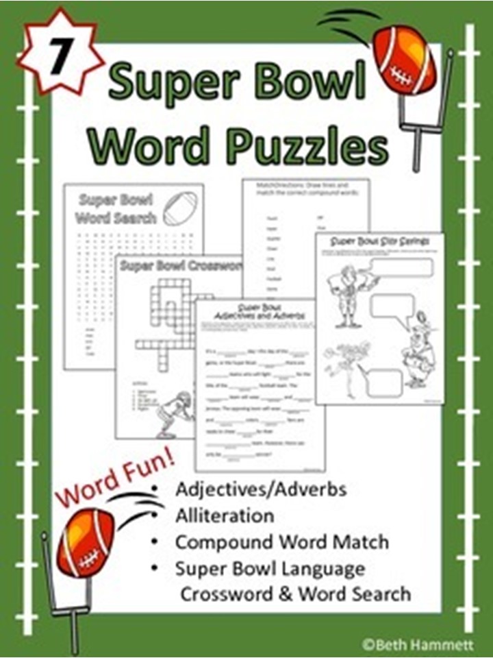 Educator Helper by Beth Hammett: FREE Super Bowl Handouts