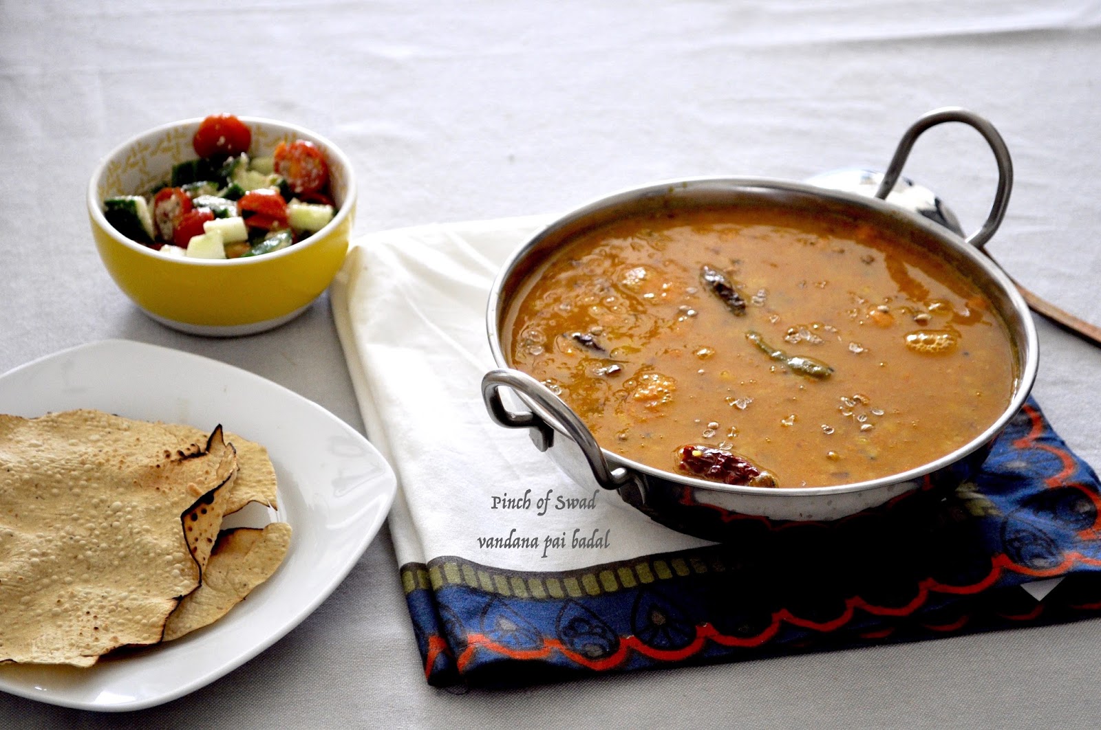 Pinch Of Swad - taste that hits the spot!: Khatti Dal (Dal Hyderabadi)