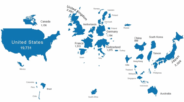 The World Map According to Market Capitalization | International ...