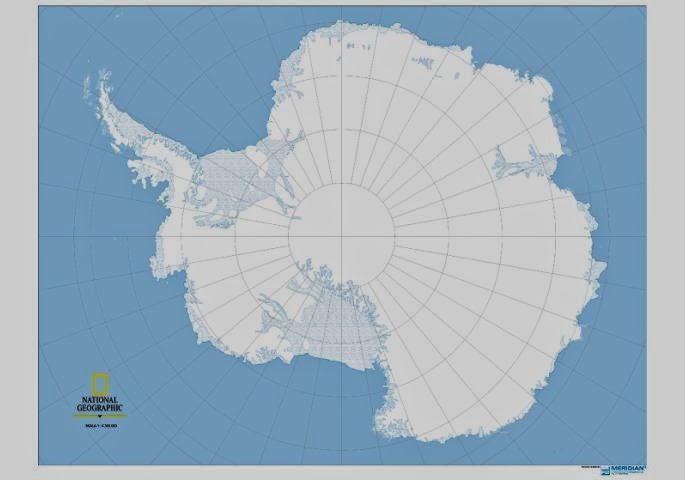 Geografia: Mapa konturowa Antarktydy