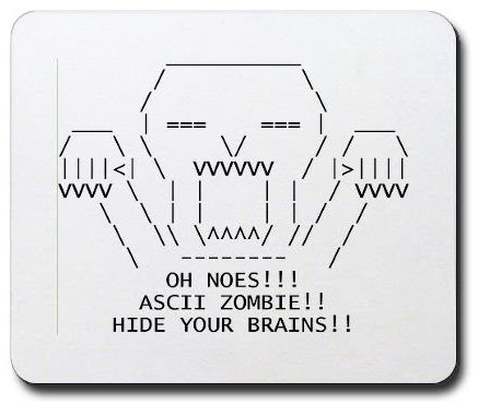 Dead 2 Rights: (today's zomby) AND ME AS ASCII ART!