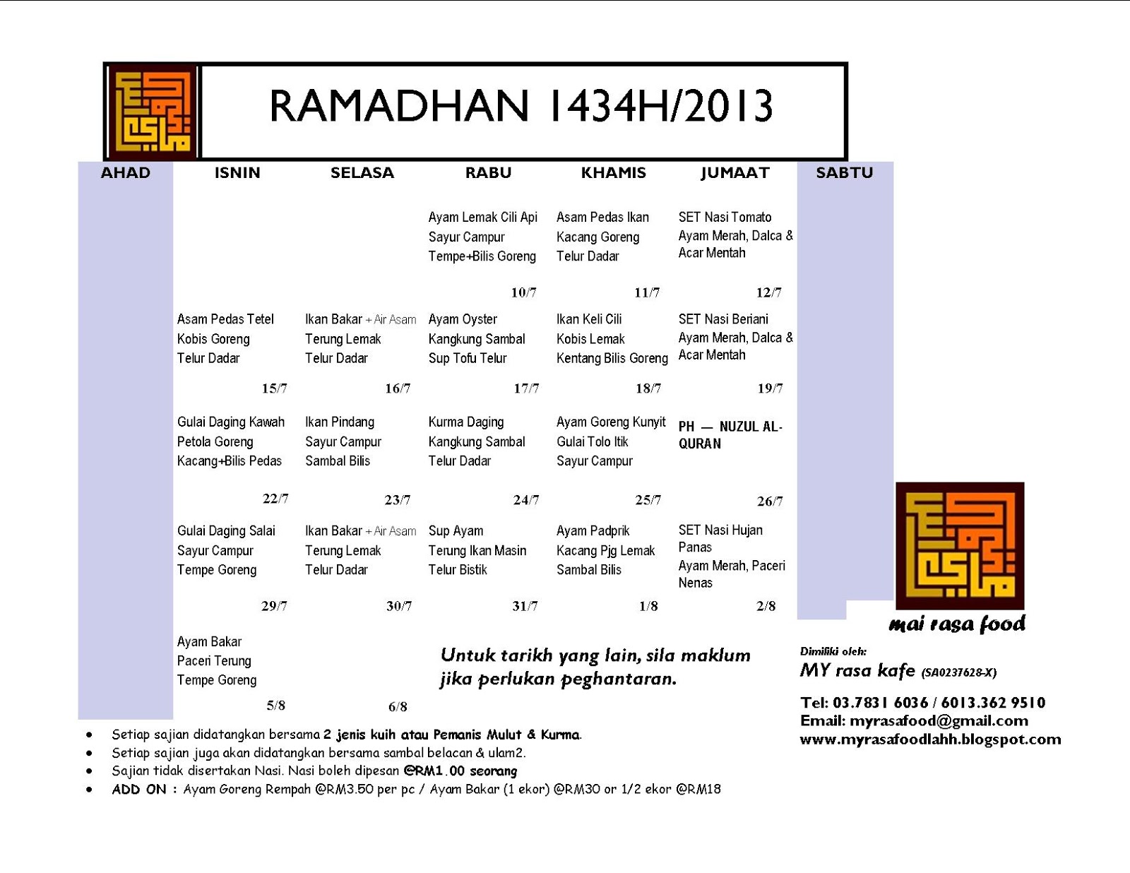 Delicious delicacies on your way