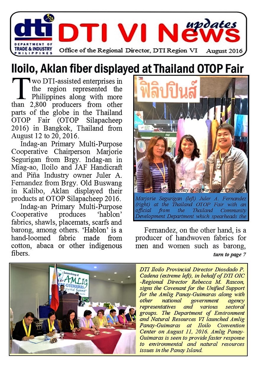 DTI VI News: September 2016