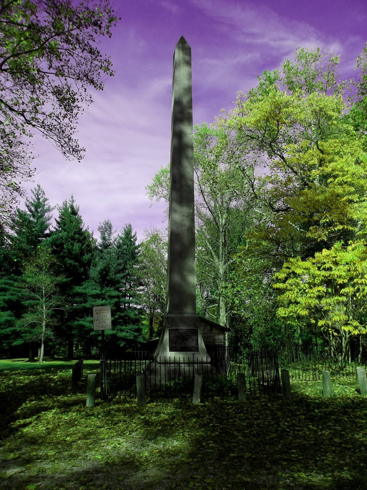 Southeast Indiana Historical Marker - Pigeon Roost, Scottsburg Indiana