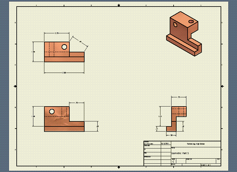 L.Mendez's Engineering Design: 6 Isometric Parts