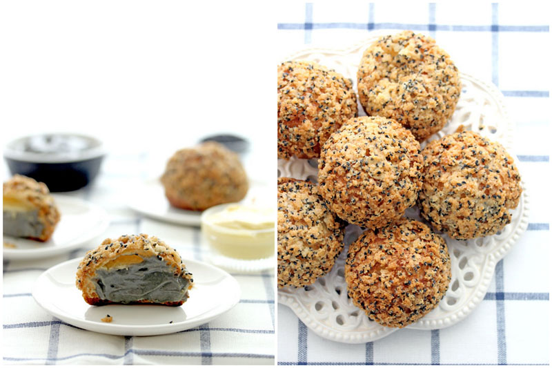 Foodagraphy. By Chelle.: Black sesame orange choux puffs