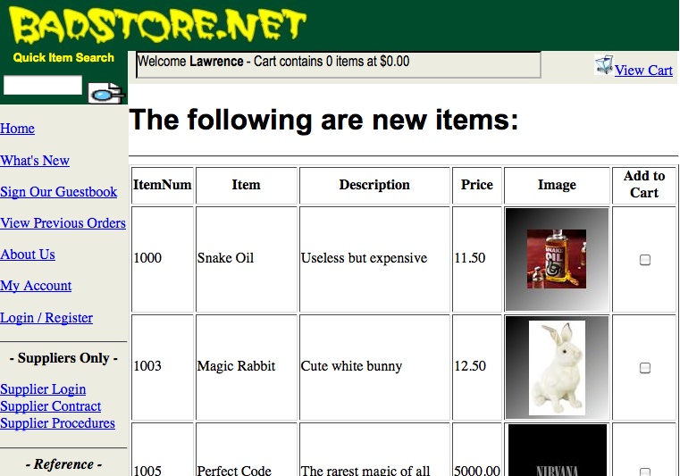 Aprendiendo hacking web con BadStore