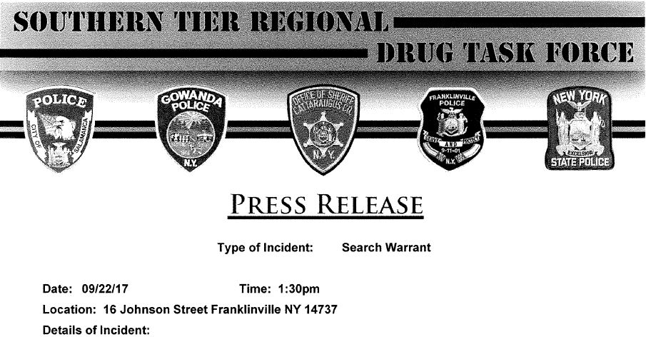 Wellsville Regional News (dot) com: Drug Task Force makes arrest in ...