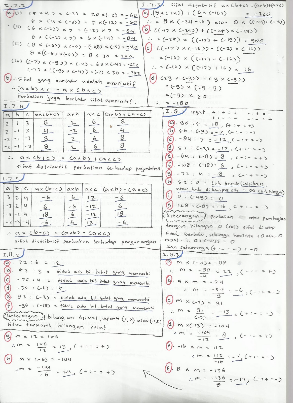 Matematika SMP Kelas 7: Soal Matematika 7.2