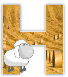 Alfabeto de campo con oveja. - Oh my Alfabetos!