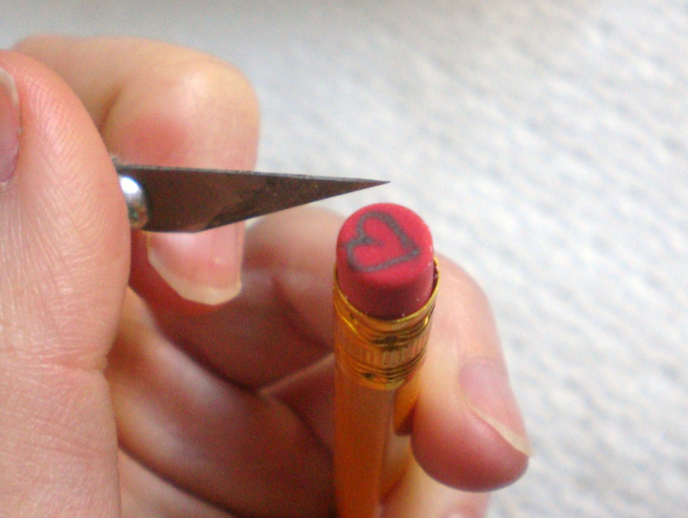 Warrior Girl- Rowena Murillo: Pencil Eraser Stamps, Yes, You Can Do It ...