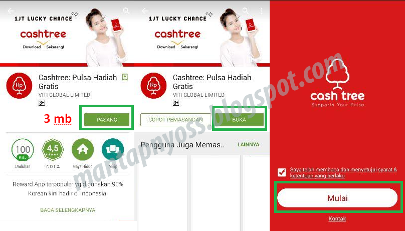 Cara Memperoleh Pulsa Melalui Cash Tree | App-Backup