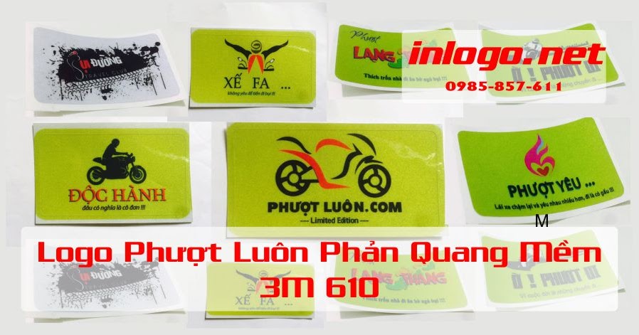 in logo phượt 3M 610 Phản quang giá rẻ nhất việt nam