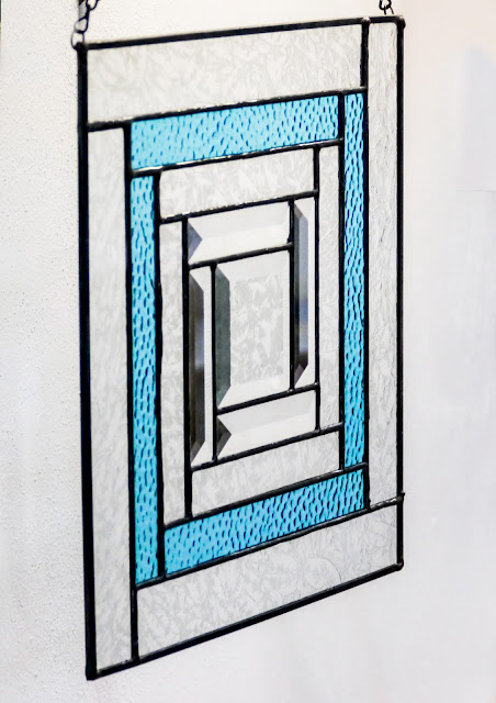 Steve Carl Glass Art: Log Cabin Stained Glass Panel