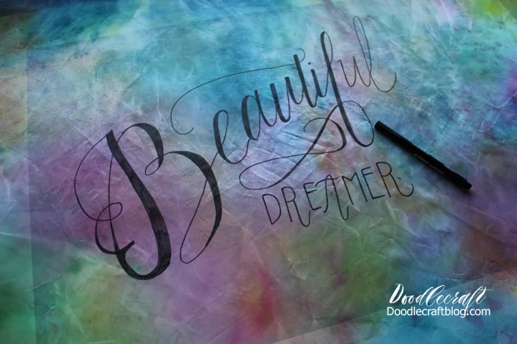 Calligraphy on Fabric with a Lightbox!