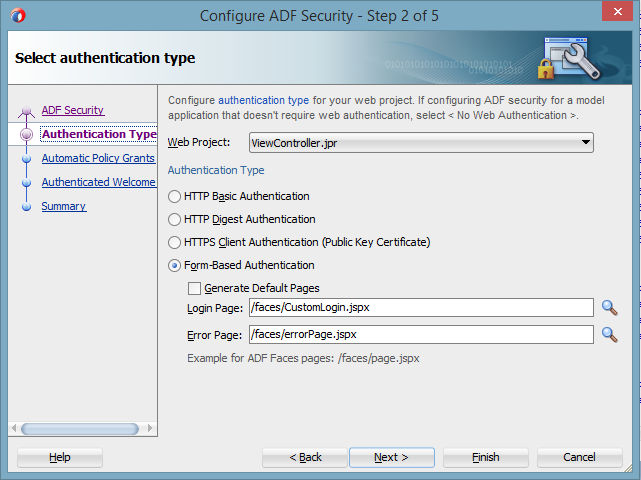 Oracle ADF : ADF Security - Custom Login Page to get into Application