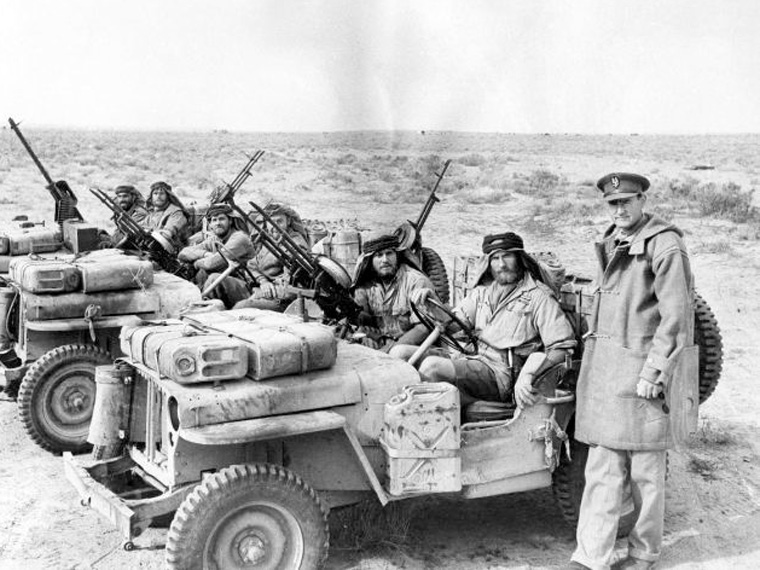 Lieutenant Edward MacDonald in a British SAS patrol in Jeep SAS ...