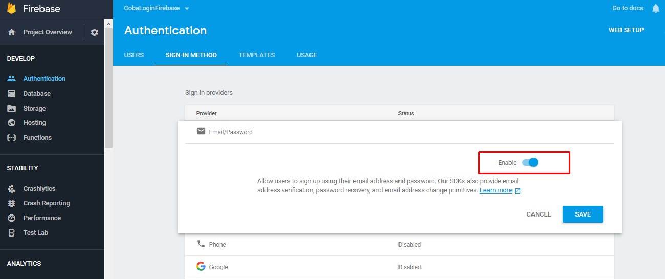 Membuat Login Email di Android Studio dengan Firebase - kucingtekno.com