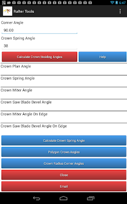Roof Framing Geometry: Polygon Crown Molding Miter Angles and Bevel Angles