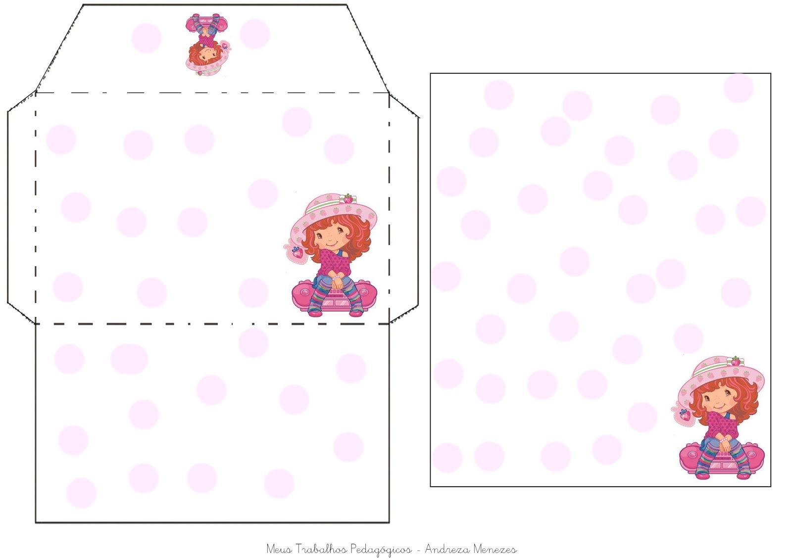 Meus Trabalhos Pedagógicos ®: Modelo de envelope com papel de carta.