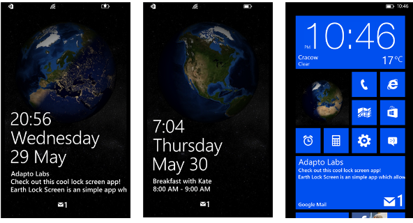 Earth Lock Screen - Veja imagens do nosso planeta dinamicamente na tela ...