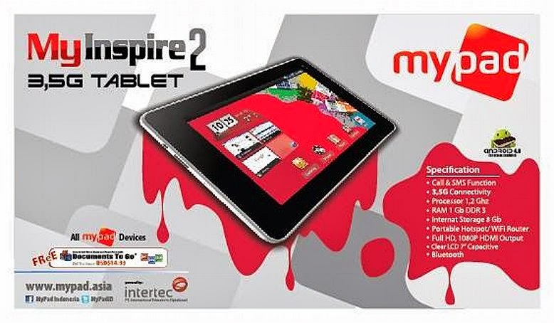 Spesifikasi Tablet Mypad My Inspire 2