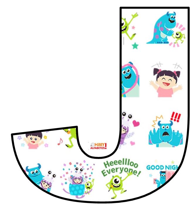 Tierno Alfabeto de Monstruos S. A. Monsters Inc. Alphabet. | Monstruos ...