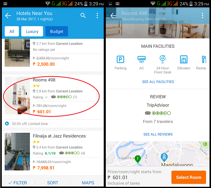 Booking A Hotel Worth Php 600 Through Traveloka App