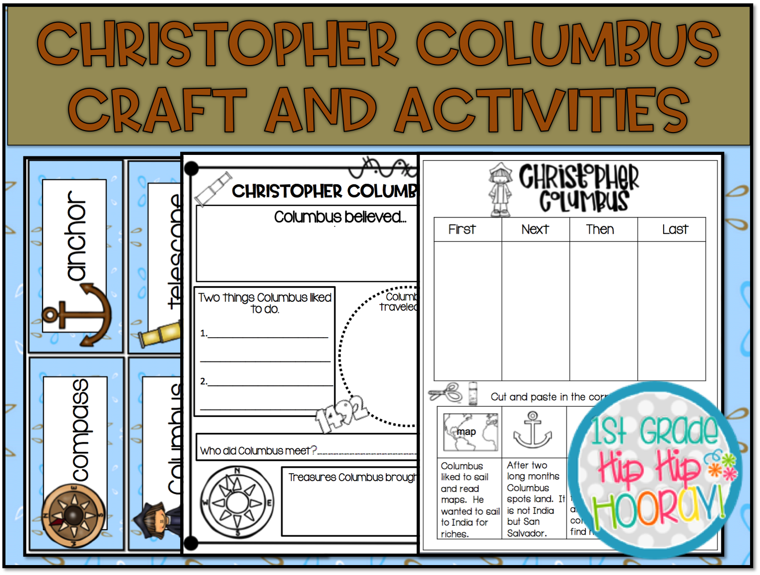 1st Grade Hip Hip Hooray!: Christopher Columbus