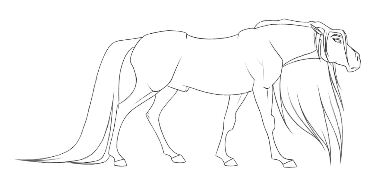Stallion Line Art