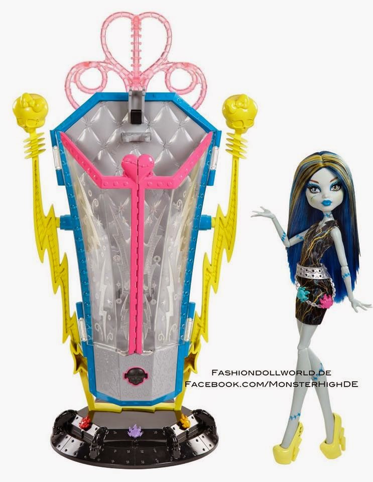 Monster High-Pretty : Imagenes de Frankie Stein y Recharge Chamber Playset
